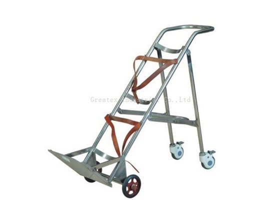 Convenient Stainless Steel Medical Trolley , Stainless Steel Gas Cylinder Trolley