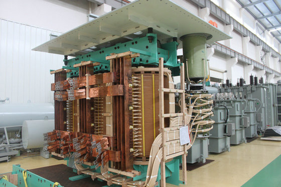 1MVA Single Phase Shell Type Transformer 10kV , OFAF Three Winding Transformer