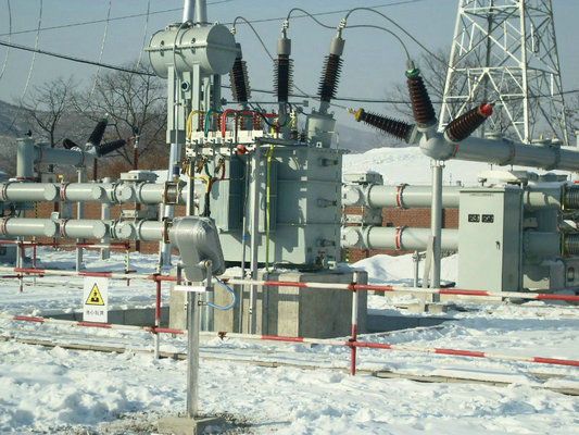 3 Winding Low Noise Single Phase Power Transformer 6kV 8MVA , Copper Winding