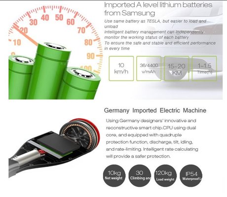 8 Inch Two Wheel Firewheel Electric Unicycle Scooter With Bluetooth Speaker