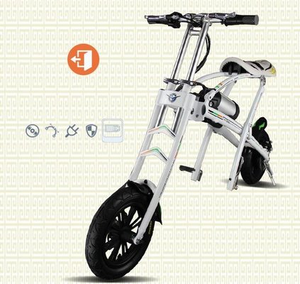 High speed 250W Brushless Motor Folding Electric Bicycle , Foldable Electric Bike