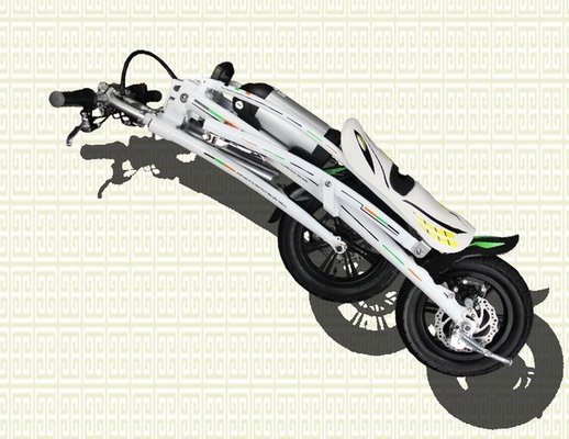 High speed 250W Brushless Motor Folding Electric Bicycle , Foldable Electric Bike