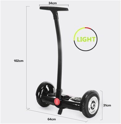 Dual Wheel Electric Chariot Balance Scooter Black 36V Lithium Battery