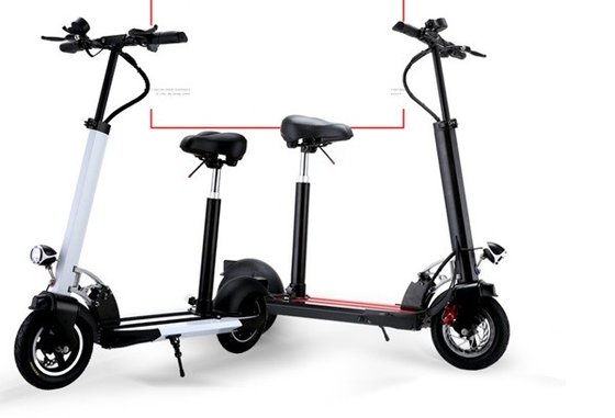 Aircraft - Grade Folding Electric Bicycle , Folding Electric Scooters For Adults