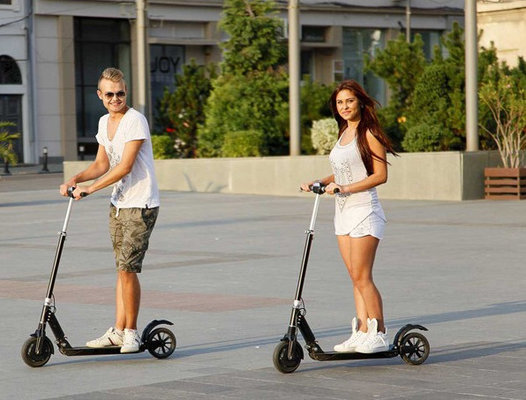 Lightest Two Wheel Folding Electric Bike Standing With Led Light