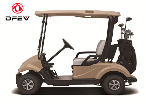 Dongfeng 2 Seater Golf Carts , Street Legal Electric Vehicles In Beach Gold Colour