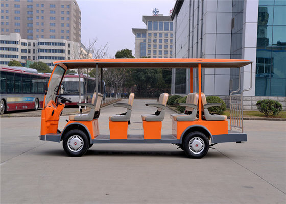 14 Person Electric Sightseeing Car , Tourist Electric Shuttle Bus Battery Powered