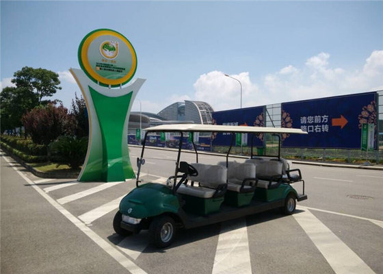 48V 4KW Battery Operated 8 Seater Golf Carts , Electric Sightseeing Car