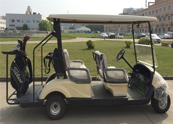 Golden Eco Friendly 4 Passenger Electrical Golf Carts With 2 Years Warranty