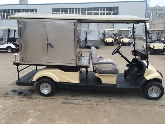 Safety Battery Operated Electric Utility Vehicle , Street Car Golf Cart With Steel Box