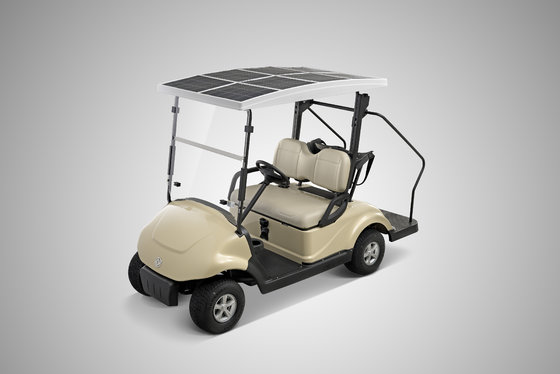 Pure Electric 2 Seater Electrical Golf Carts 4 Wheel With Solar Panel Roof 300w