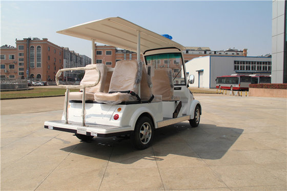 White 6 Passenger Electric Car Golf Cart For 6 Persons With CE Certified