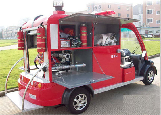 Public Electric Fire Engine With 2 Seater , Battery Powered Fire Fighting Truck