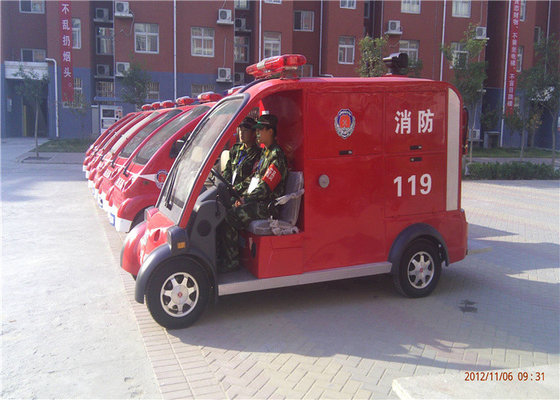 Public Electric Fire Engine With 2 Seater , Battery Powered Fire Fighting Truck