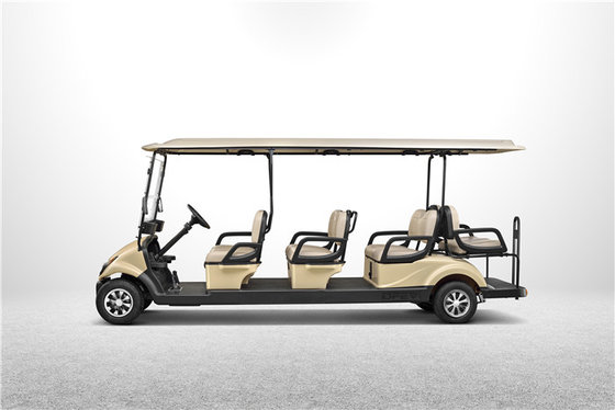 6+2 Seater Pure Electric  8 Person Golf Cart 4KW AC Motor With LED Lights / Horn