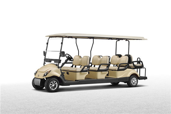 6+2 Seater Pure Electric  8 Person Golf Cart 4KW AC Motor With LED Lights / Horn
