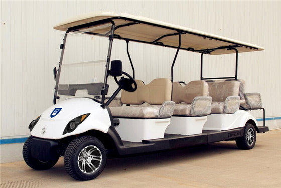 Outdoor 6+2 Seater Electric Power Golf Buggy Club Car With LED Lights