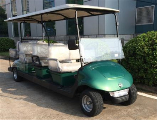 Electric Power 8 Seater Golf Carts Shuttle Bus With 4KW Motor / LED Lights