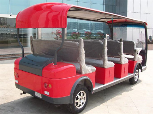 Red Pure Electric Power City Sightseeing Bus For 11 Passenger / Tourist