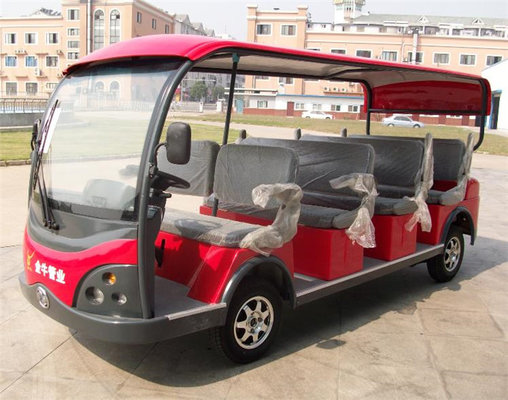 11 Seater Electric Sightseeing Bus , Tourist Electric Shuttle Car CE Approved
