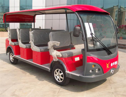 11 Seater Electric Sightseeing Bus , Tourist Electric Shuttle Car CE Approved