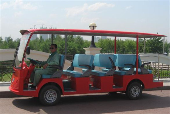City Tourist Electric Sightseeing Bus Shuttle Car With 14 Seats For Reception