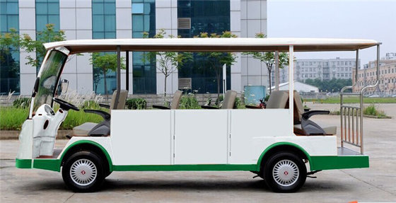 14 Seats 4KW DC Motor Pure Electric Sightseeing Bus With Closed Door For Reception