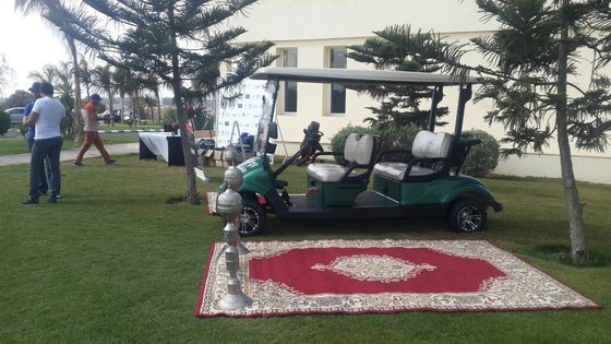 Green 48V 3KW Precedent 2 Seater Golf Carts With Rear Drum Brake For Golf Courses