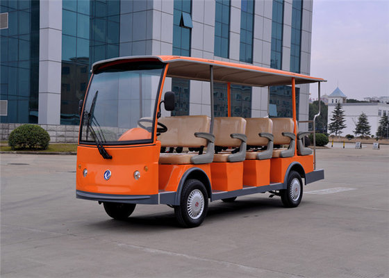 14 Person Electric Sightseeing Car , Tourist Electric Shuttle Bus Battery Powered