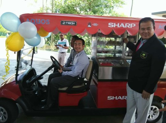 Red Color 2 Seater 48V 3 KW Electric Utility Golf Cart / Beverage Cart Road Legal