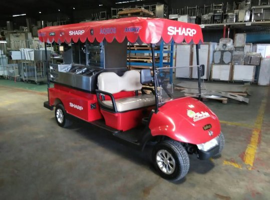 Red Color 48V 3KW Battery Operated Electric Utility Vehicle For Cargo / Luggage Transport