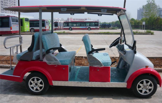 Dongfeng Red Color Electric 6 Passenger Electric Car With DC Motor Eco Friendly