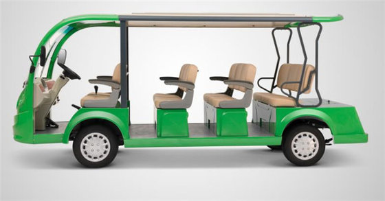Green Color Electric Sightseeing Car For 11 Person With CE Dongfeng Brand