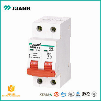 GTB6 High Breaking Capacity, 20000 times Mechanical endurance Miniature Circuit Breaker Rated Current 63A - 80A MCB