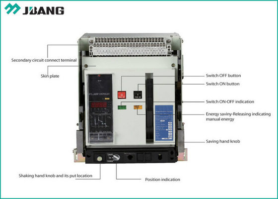 3 Phase 65Ka Manual Universal Air Circuit Breaker High Breaking Capacity