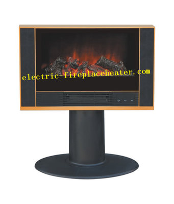 China High Efficiency Black Free Standing Electric Fireplace Stove 900W / 1800W distributor