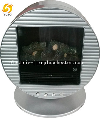 China Round Portable Chimney Free Mini Electric Fireplace Log Effect Electric Stove distributor