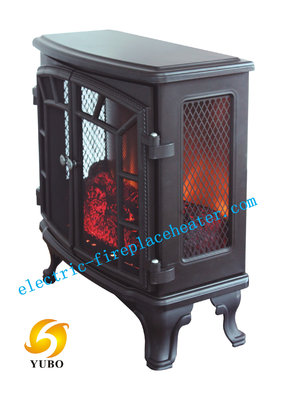 China ABS Black Chimneyfree Media Electric Fireplace 3D Flame Electric Fireplaces distributor