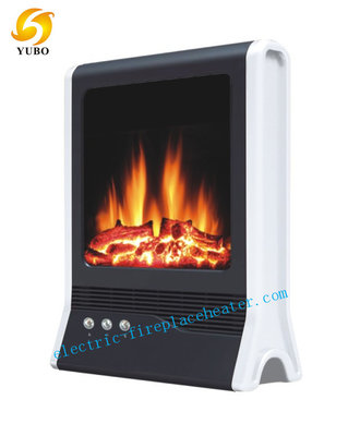 China Log Flame Effect Black And White Electric Fireplace Stove Heater CE / GS / ROHS distributor