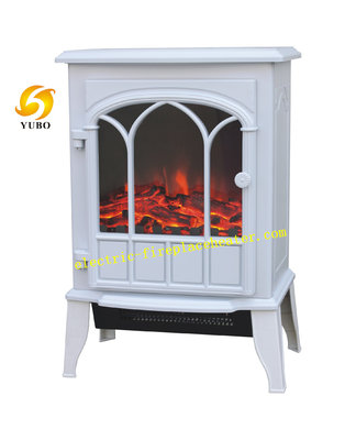 China White / Black Free Standing Desktop Electric Fireplace Stove Heater For Villas distributor