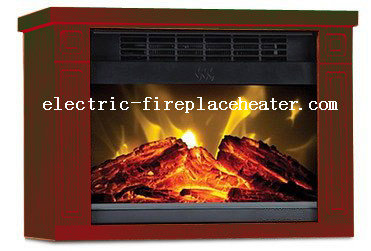 China Home Bedroom Remote Control Fireplace 1200W with wood grain paiting plastic frame distributor