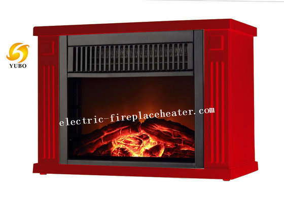 Custom Made Red Mini Square Indoor Electric Fireplace With  Light for sale