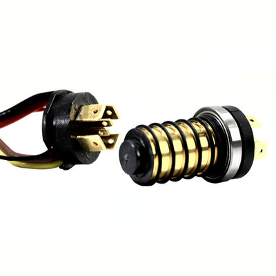 Pin Connection Slip Rings 6 Poles High Current Precious Metal Contact for Industrial Machinery