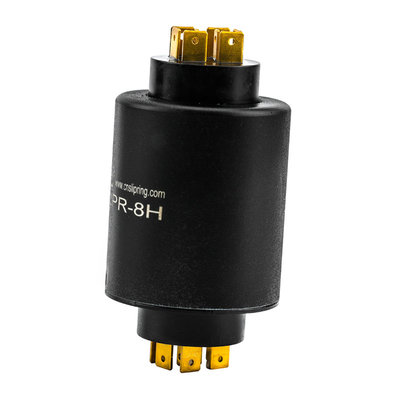 8-Wire Brushless Slip Ring for Industrial Machinery with Precious Metal,  360° Rotation of Power or Data Signal