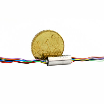 Super Miniature Slip Ring for Testting Equipment , Long Life and Low Crosstalk without Size Limitation