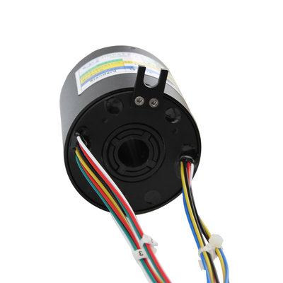 Contact via diameter 12.7mm rotary joint slip ring 12 circuit 10A Through hole slip ring precious metal