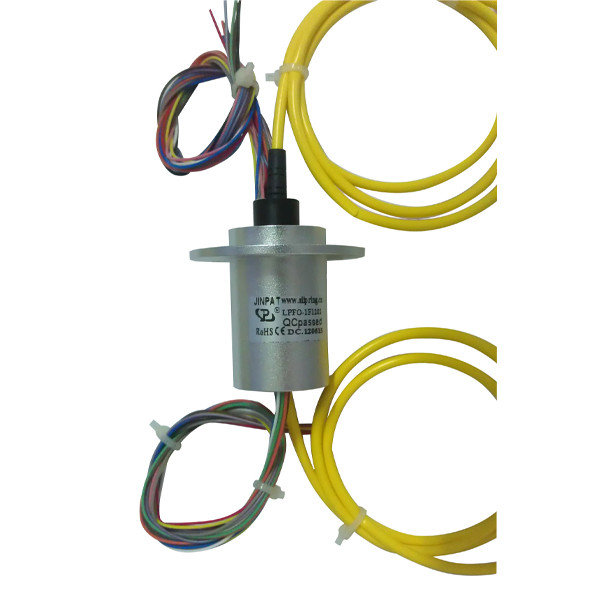 JINPAT Hybrid Rotary Joint (Electrical + Fiber Optic), 12 Wire Slip Rings for Military