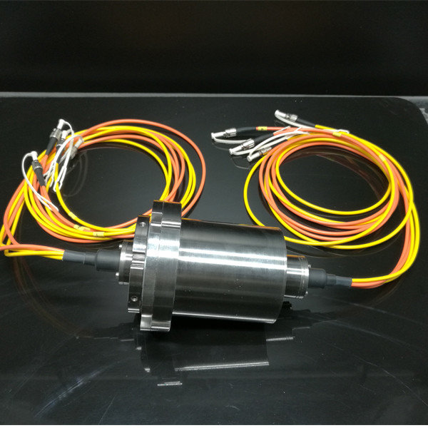 Long Distance Transmission Through Bore Slip Ring Fiber Electrical Connector for Video Monitoring