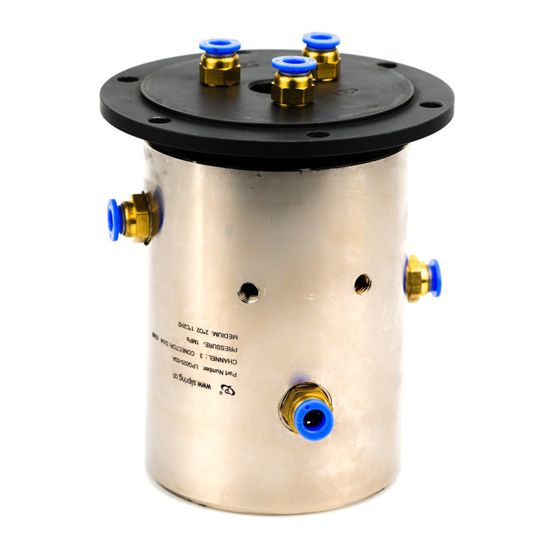 3 Channels  Rotary joints ,Pneumatic / Hydraulic Slip rings  Outer Diameter 100 mm with Low Torque