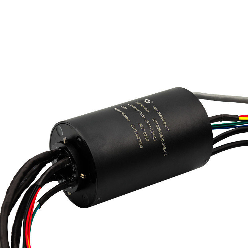Fiber Brushes Adopted Hallow Shaft Slip Ring with 25.4 mm Inner Diameter for Turn Table 24 Circuit